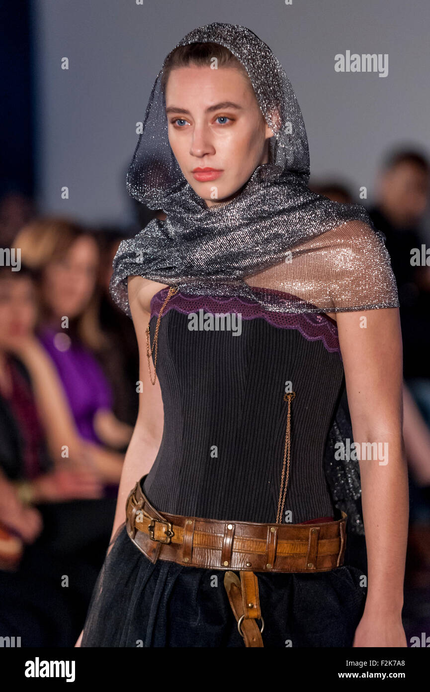 London, UK. 20 September 2015. A model wears a look by the designer ...