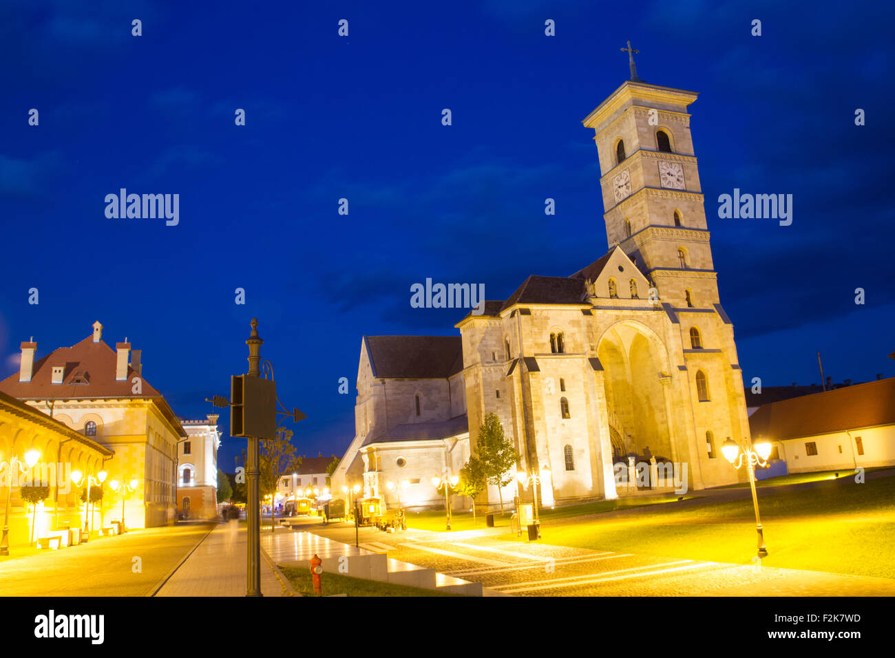 ALBA IULIA - SEPTEMBER 09: The fortress Alba Carolina, designed by architect Giovanni Morando ...