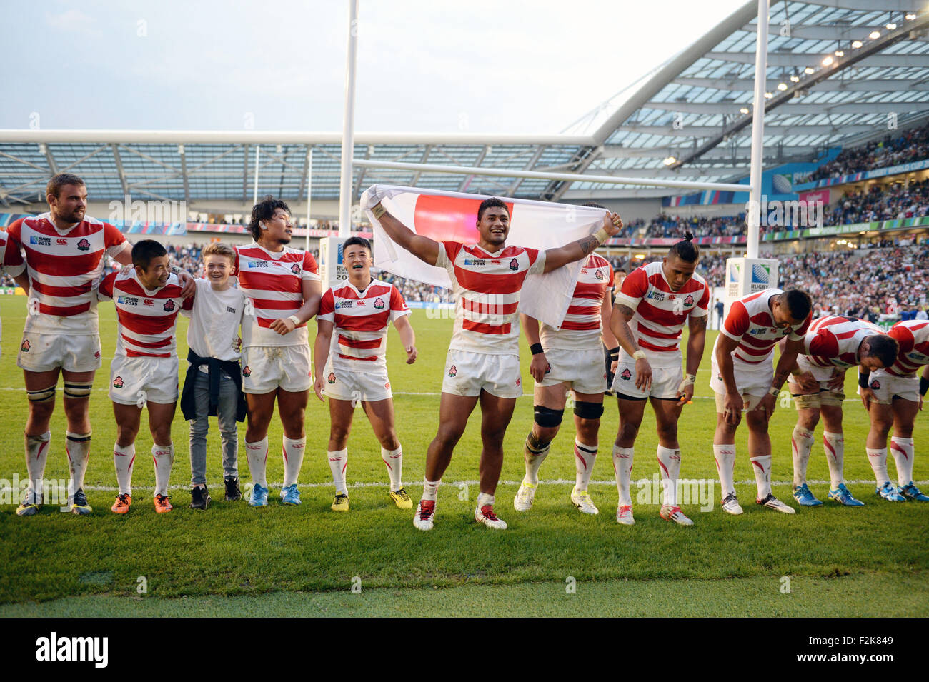 Brighton, UK. 19th Sep, 2015. Japan team group (JPN) Rugby : Players of ...