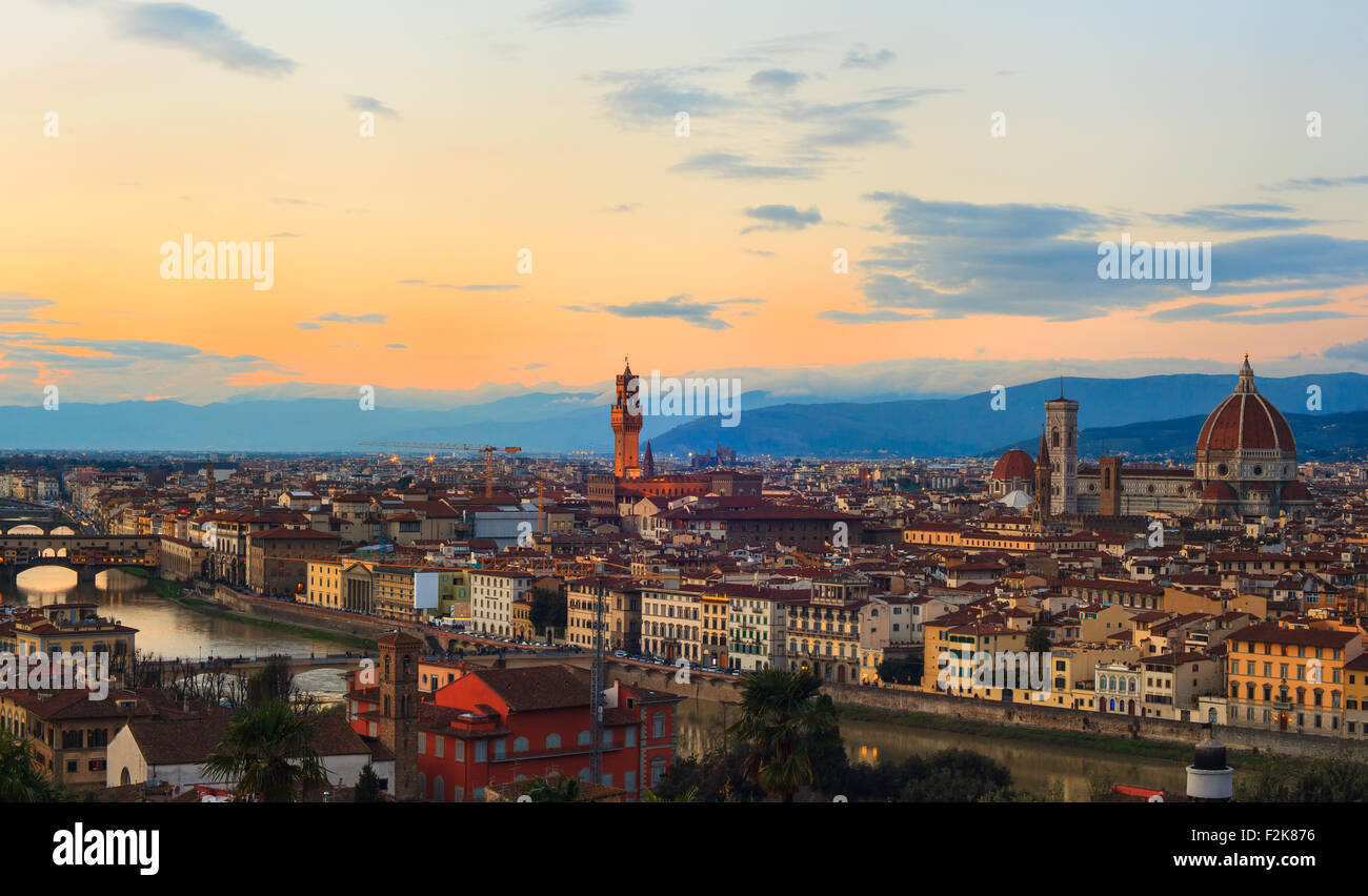 View of Florence, famous city in Tuscany, Italy Stock Photo - Alamy