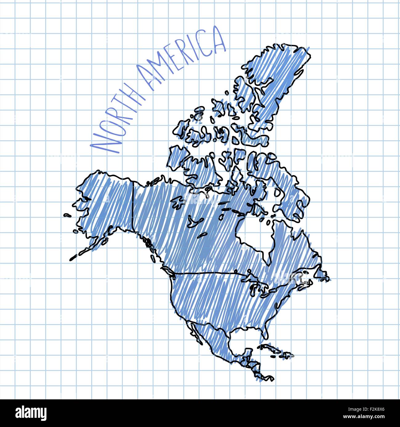 Hand drawn map america drawing hi-res stock photography and images - Alamy