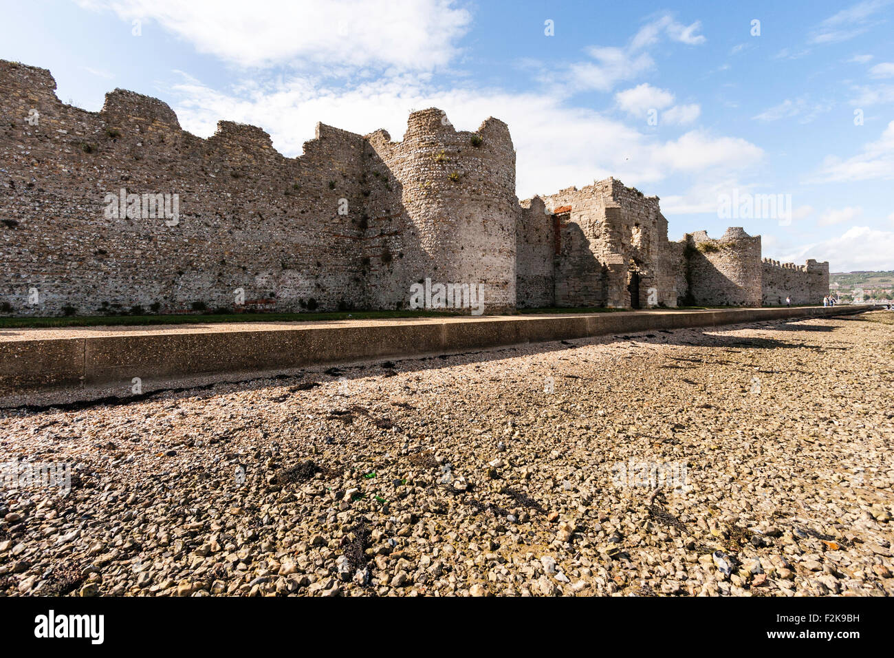 England. Portchester castle. Portus Adurni, Roman Saxon Shore Fort. The ...