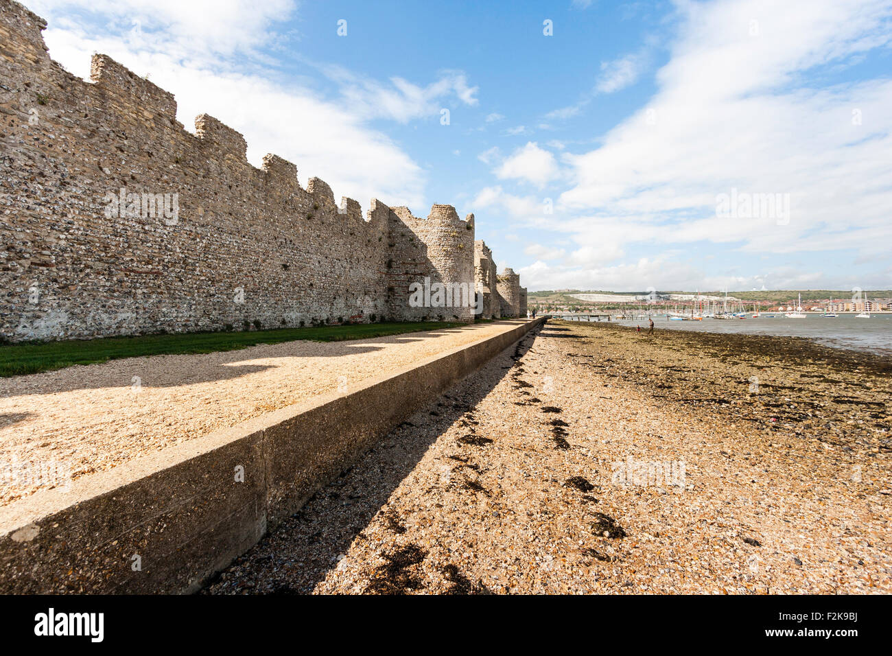 England. Portchester. Portus Adurni, Roman and medieval castle. East ...
