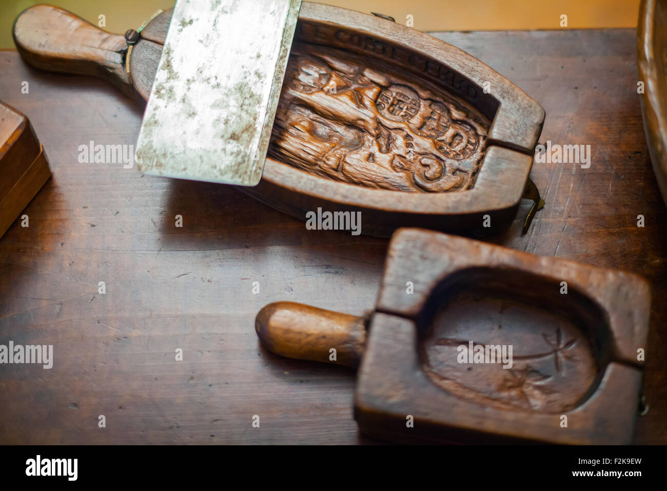 ARZO, ITALY - MAY, 15: View of ancient tools specific to make butter ...