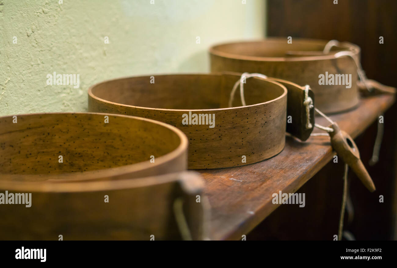 The fascera, italian old mould tool for cheese manufacturing process ...