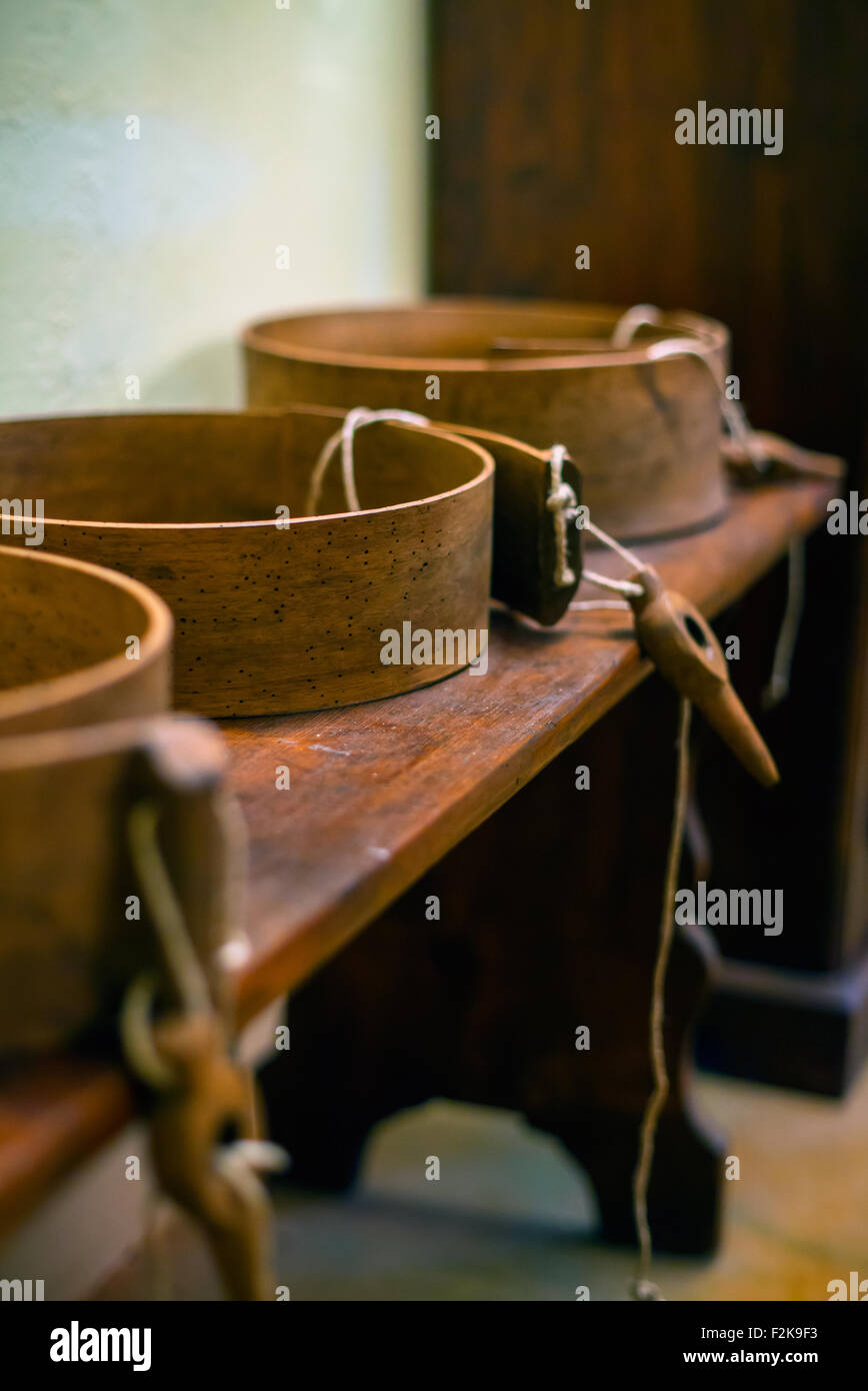 The fascera, italian old mould tool for cheese manufacturing process ...