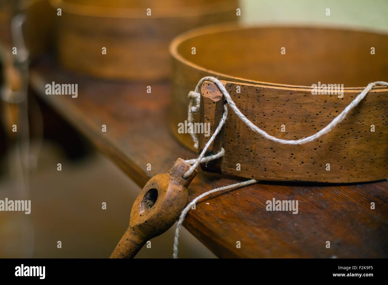 The fascera, italian old mould tool for cheese manufacturing process ...