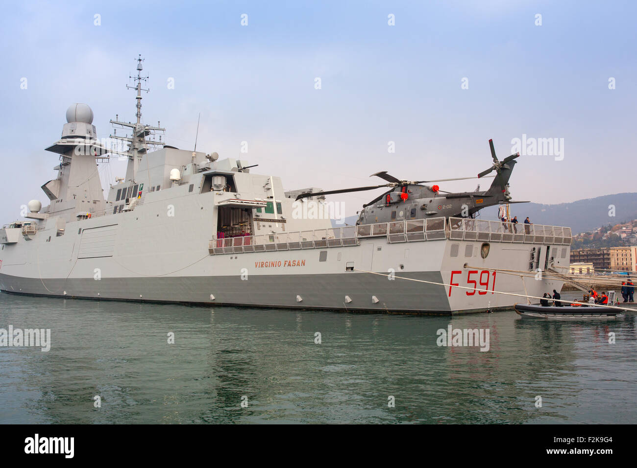 TRIESTE, ITALY - NOVEMBER, 02: View of the Frigata Virginio Fasan of ...