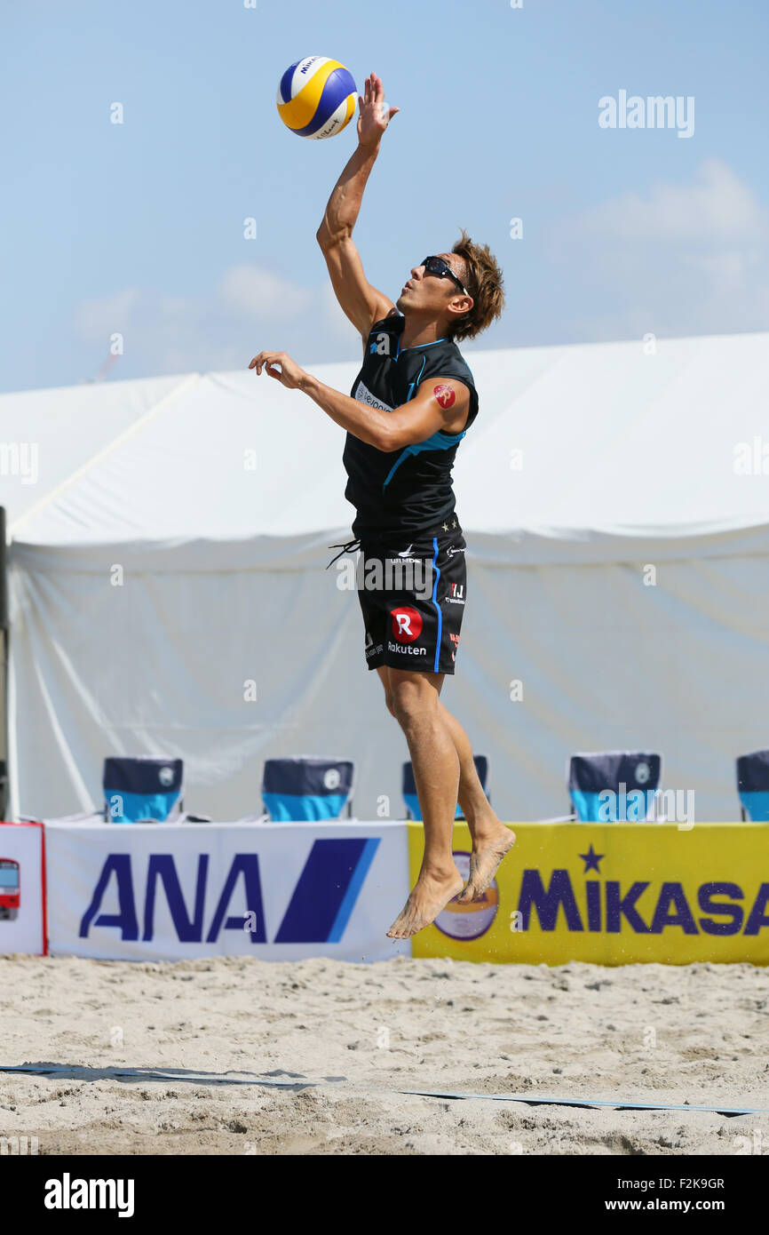 Odaiba Beach, Tokyo, Japan. 19th Sep, 2015. Koichi Nishimura, SEPTEMBER ...