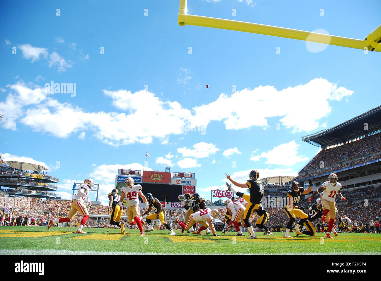 September 20th, 2015: Jordan Berry #4 punting during the San Francisco ...
