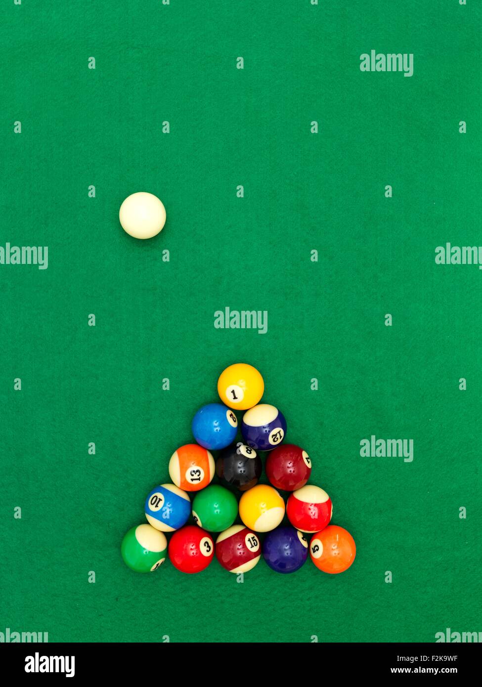 A close up shot billiard balls Stock Photo - Alamy