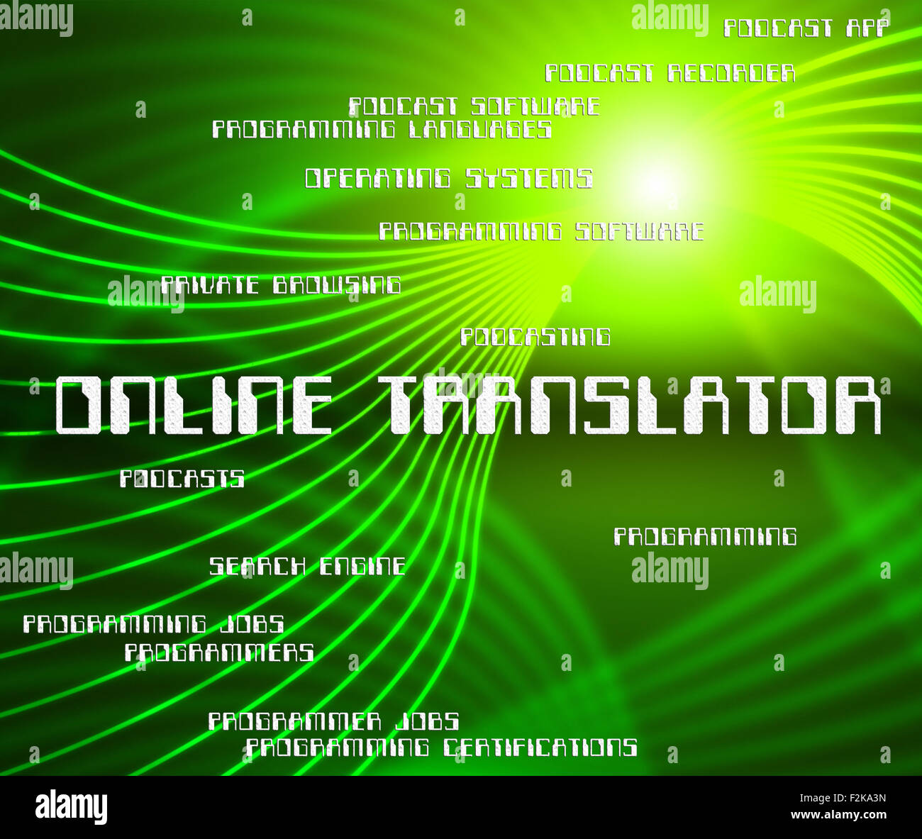 Online Translator Showing World Wide Web And Website Stock Photo - Alamy