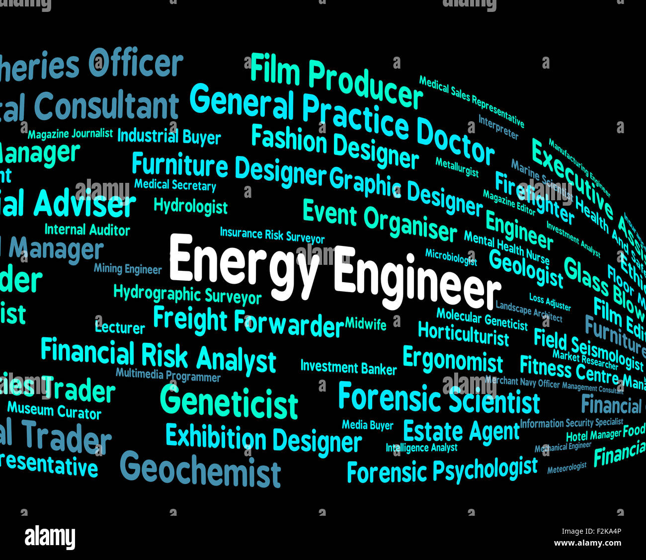 Energy Engineer Indicating Power Source And Words Stock Photo - Alamy