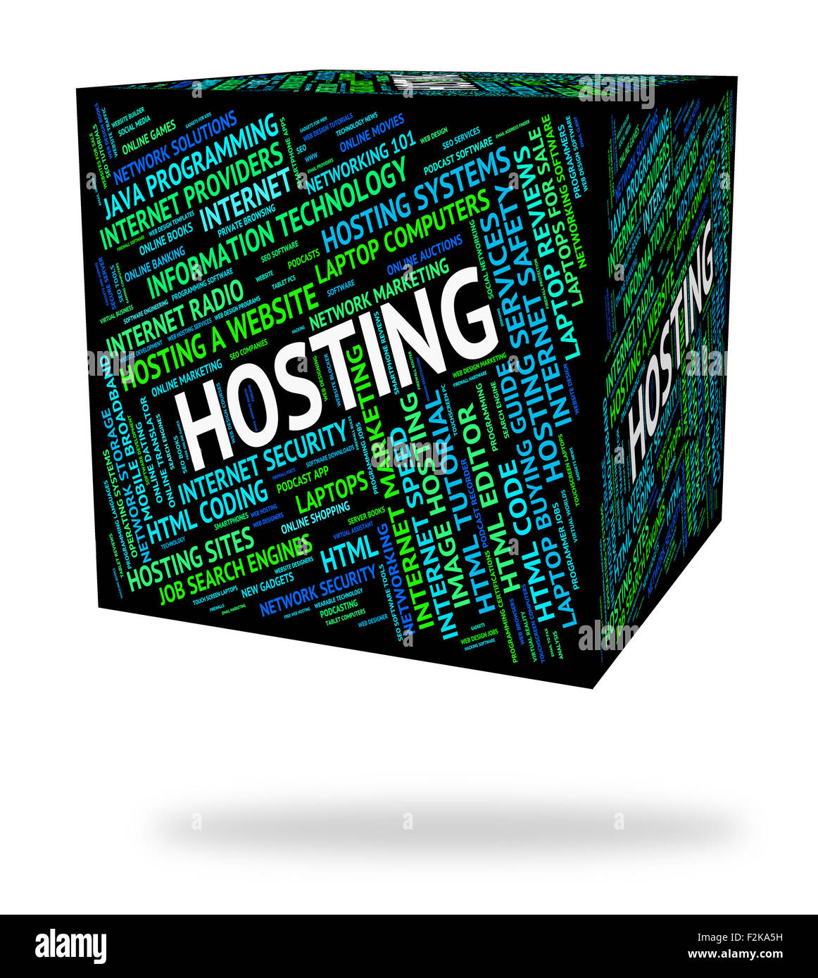 Hosting Word Showing Web Text And Webhosting Stock Photo - Alamy