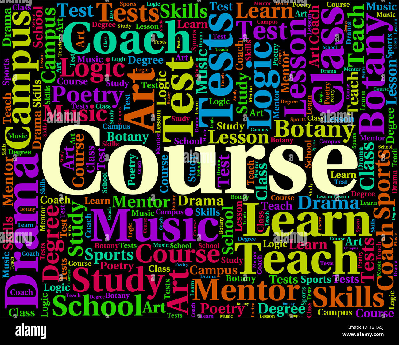 Course Word Representing Schedule University And Educated Stock Photo ...
