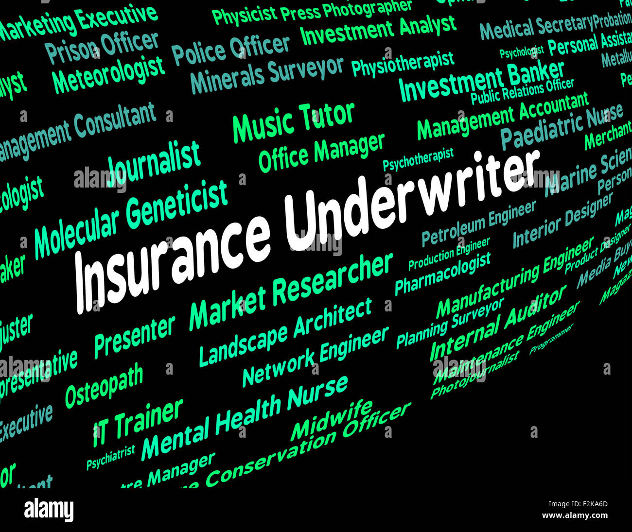 Insurance Underwriter Indicating Policies Patron And Benefactor Stock ...