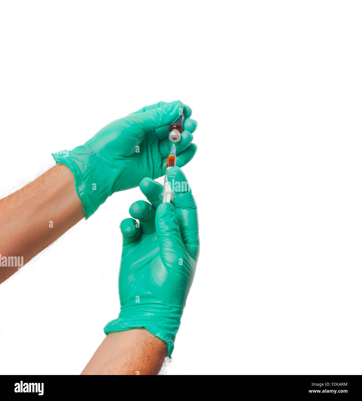 Doctor injecting patient syringe Cut Out Stock Images & Pictures - Alamy