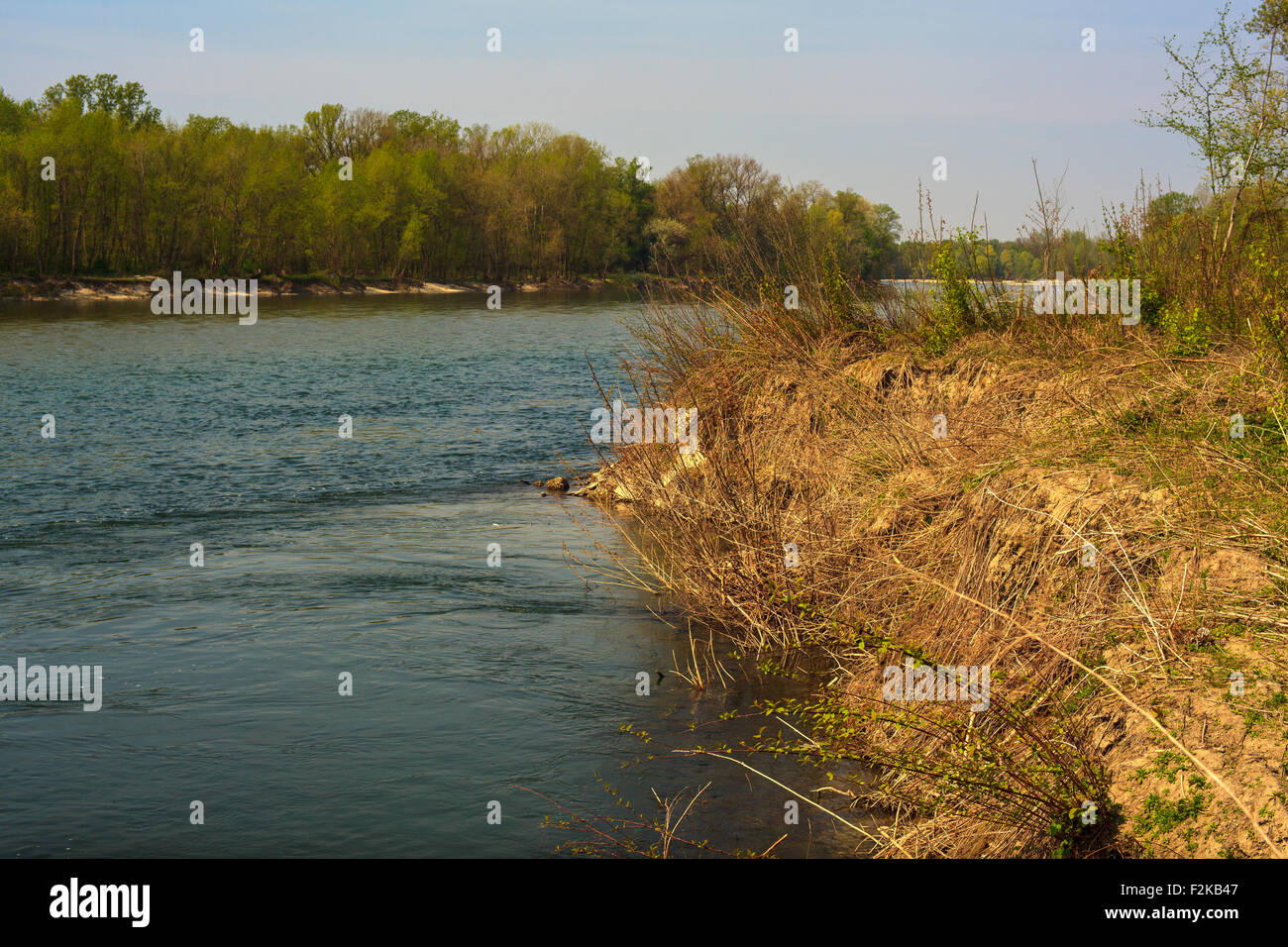 View of scenic Ticino river in Italy Stock Photo - Alamy
