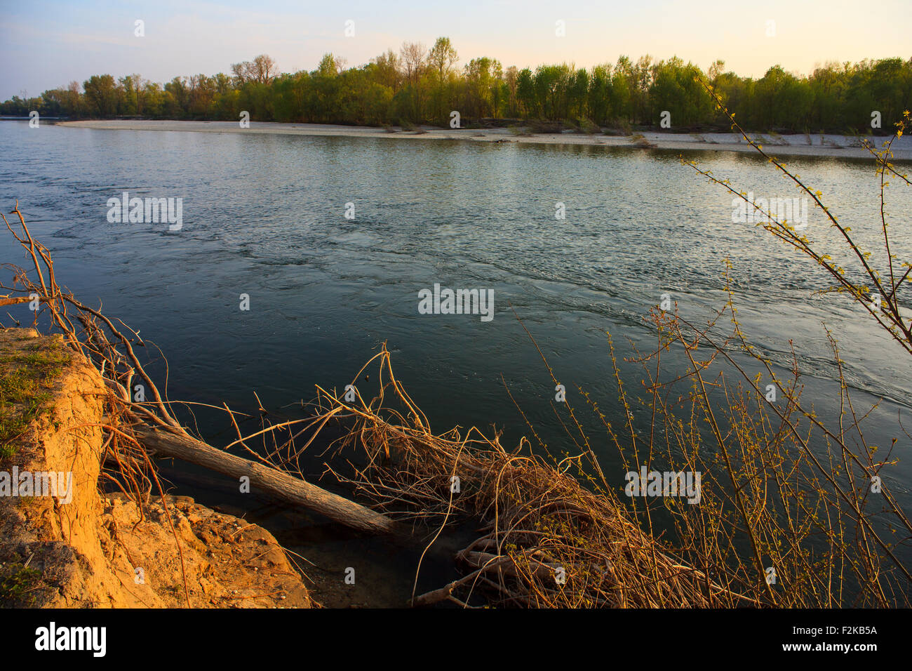 View of scenic Ticino river in Italy Stock Photo - Alamy