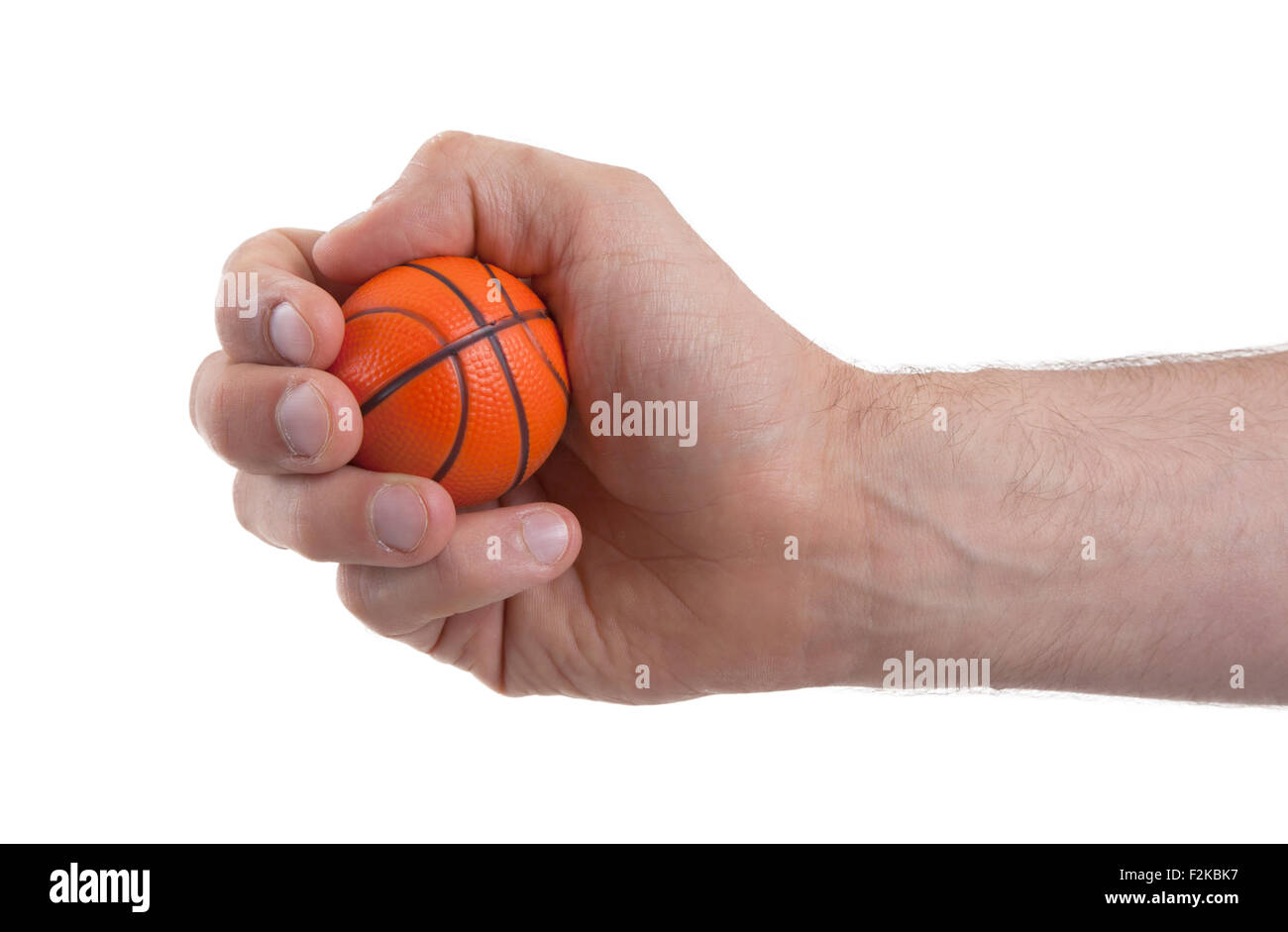 Isolated hand with a mini basket ball on a white background Stock Photo ...