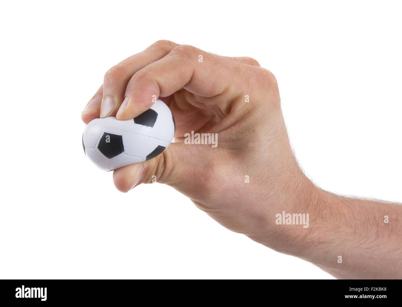 Hands with soccer ball, isolated on white Stock Photo - Alamy