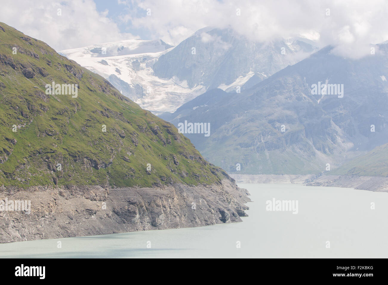 The green waters of Lake Dix - Dam Grand Dixence - Switzerland, worlds ...