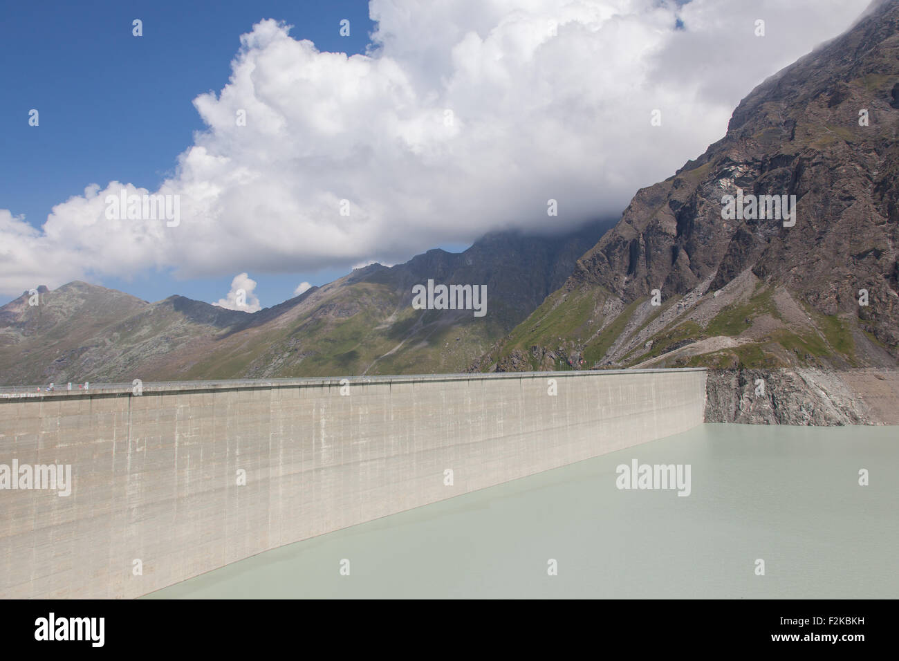 Dam Grande Dixence - Worlds highest gravity dam - Switzerland Stock ...