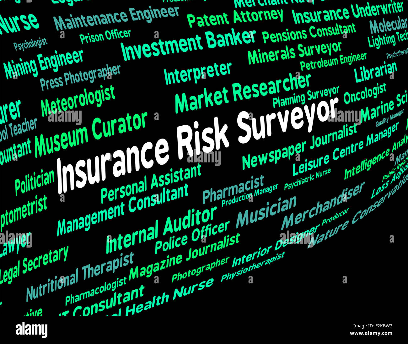 Insurance Risk Surveyor Showing Word Hurdle And Problems Stock Photo ...