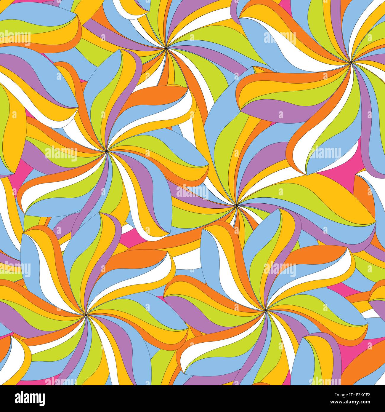 Colorful retro seamless flowers background. Vector design Stock Vector ...