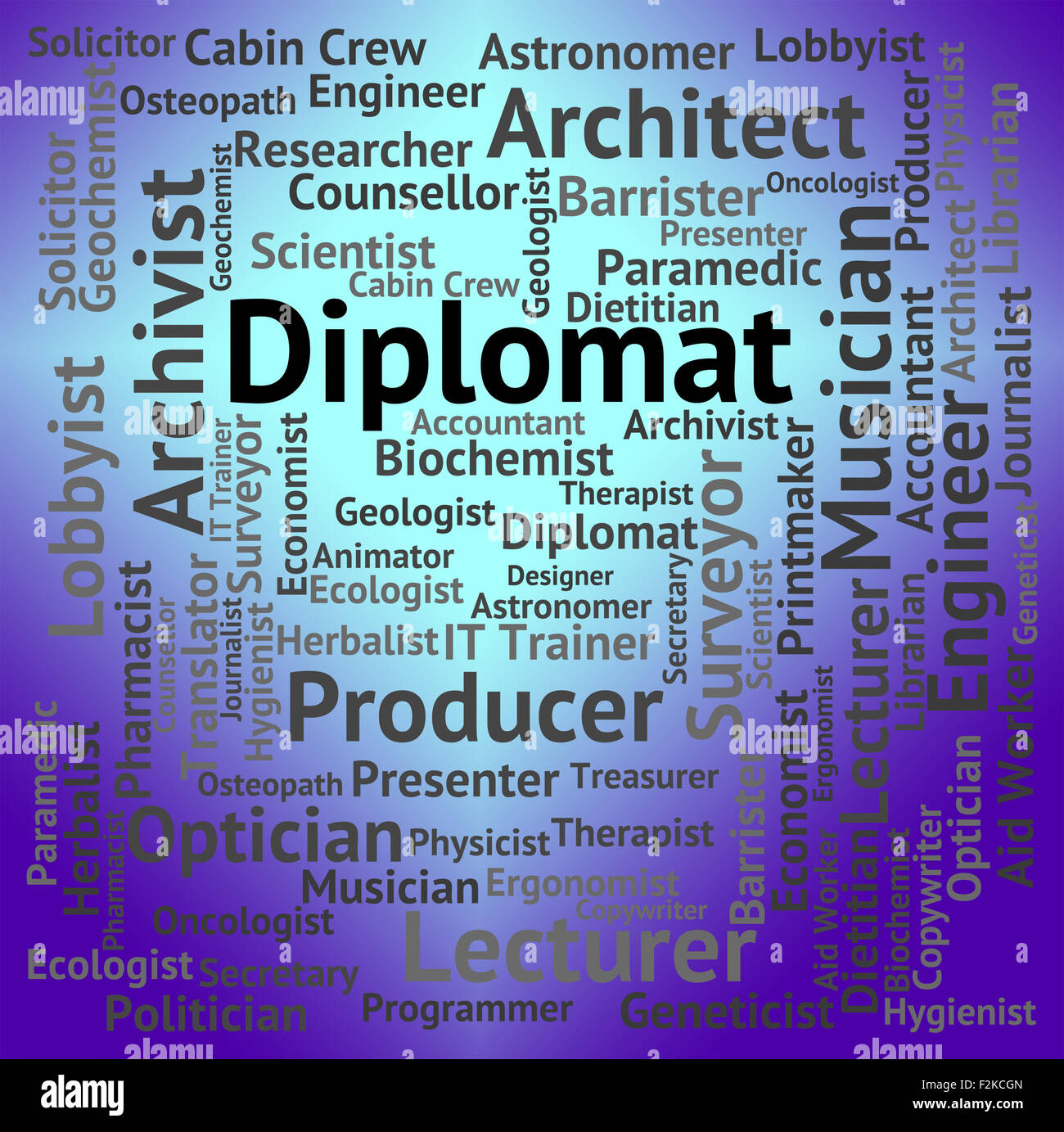 Diplomat Job Showing Recruitment Hire And Career Stock Photo - Alamy