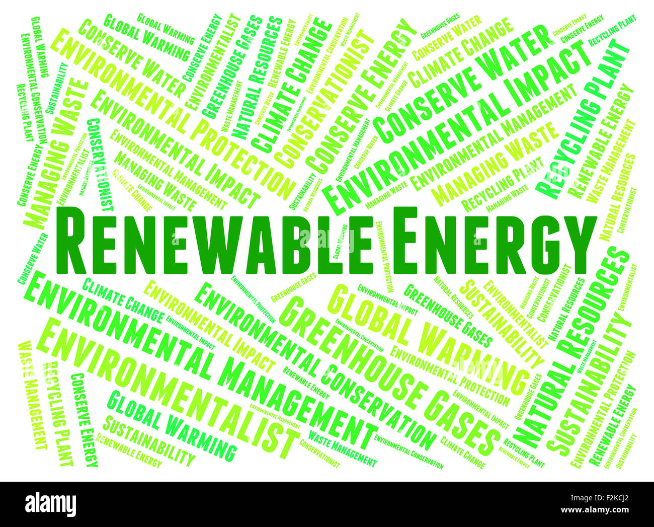 Renewable Energy Showing Power Source And Recondition Stock Photo - Alamy