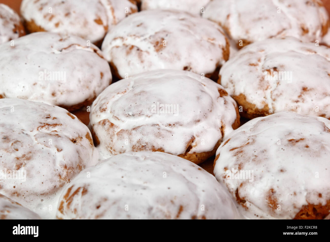 Gingerbread with Sugar Icing Stock Photo - Alamy