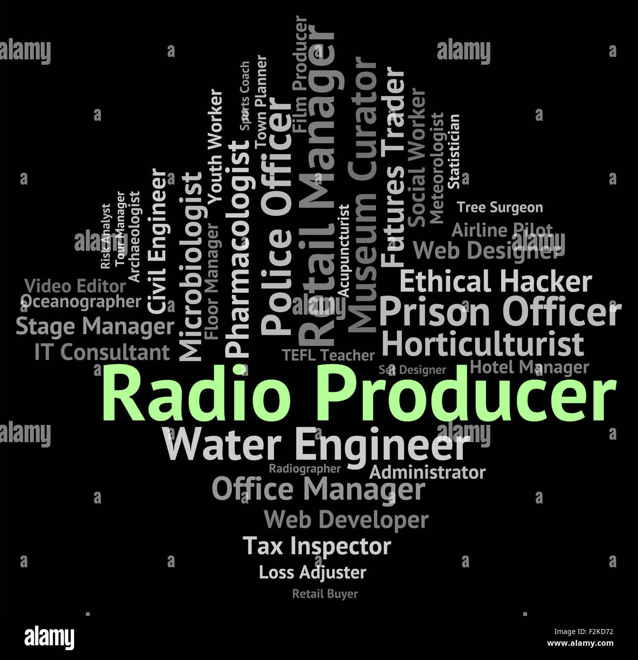 Radio Producer Showing Producers Organizer And Hire Stock Photo - Alamy