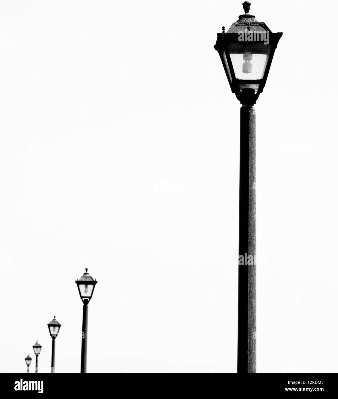 Old style lamp posts with energy saving light bulbs! Bringing the past ...