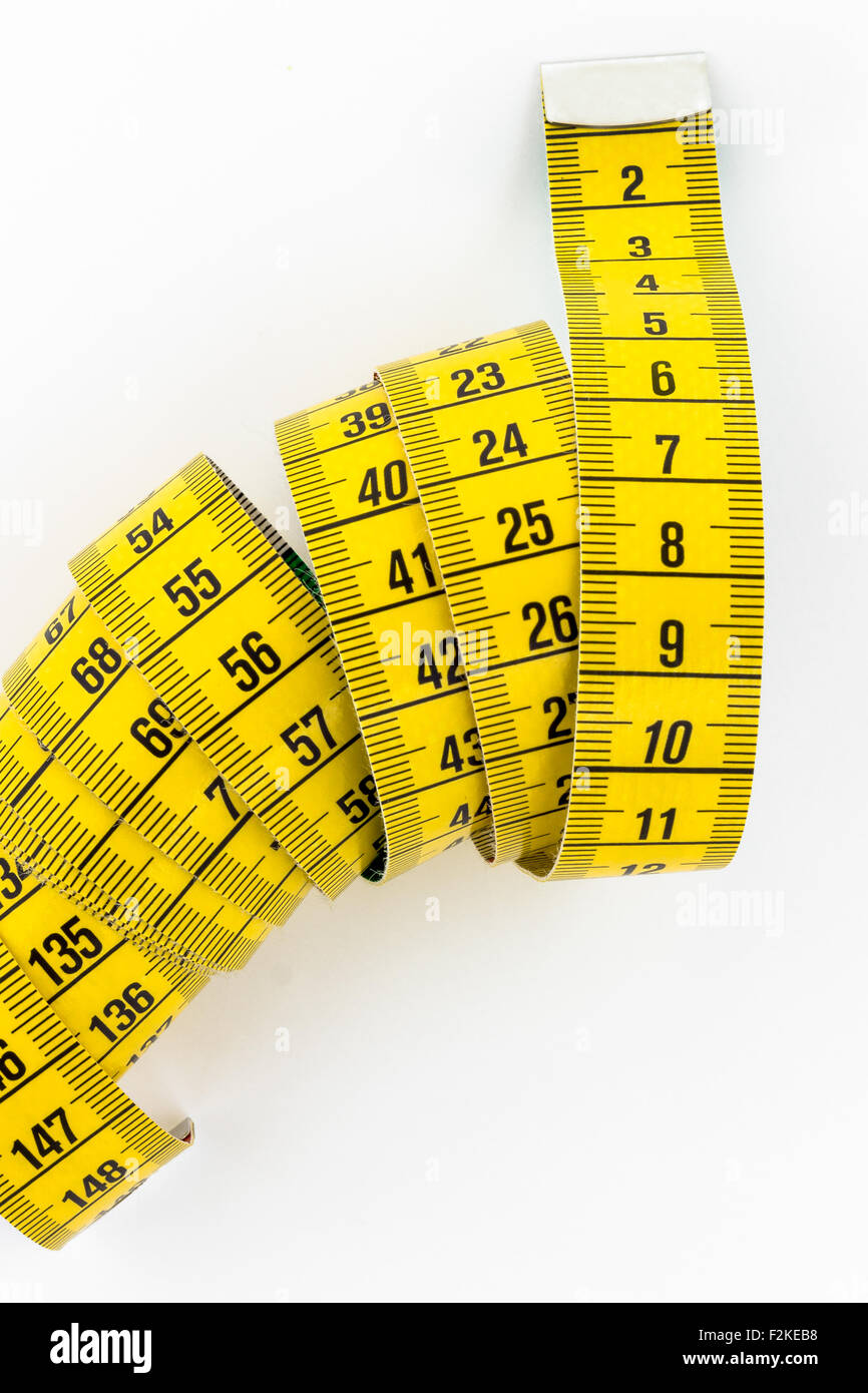 Top view of a tailor meter, isolated on white background Stock Photo ...