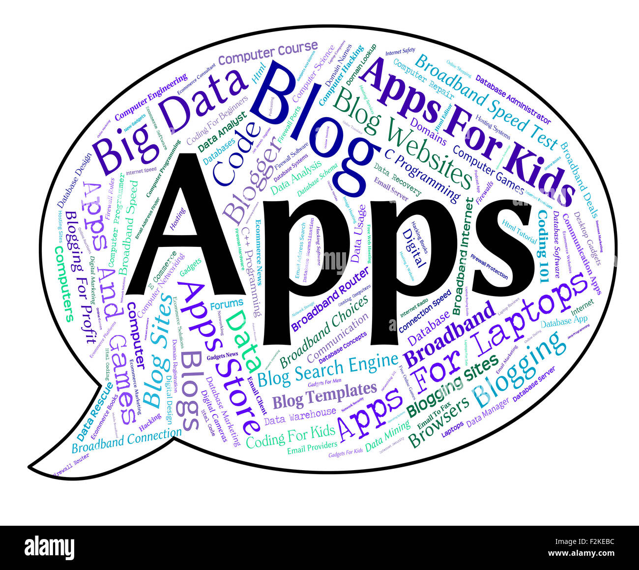 Apps Word Meaning Application Software And Words Stock Photo - Alamy