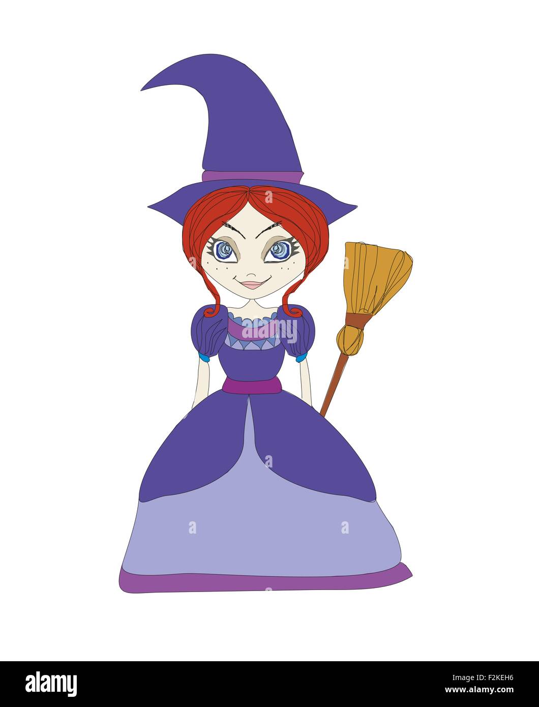 beautiful little witch Stock Vector Image & Art - Alamy