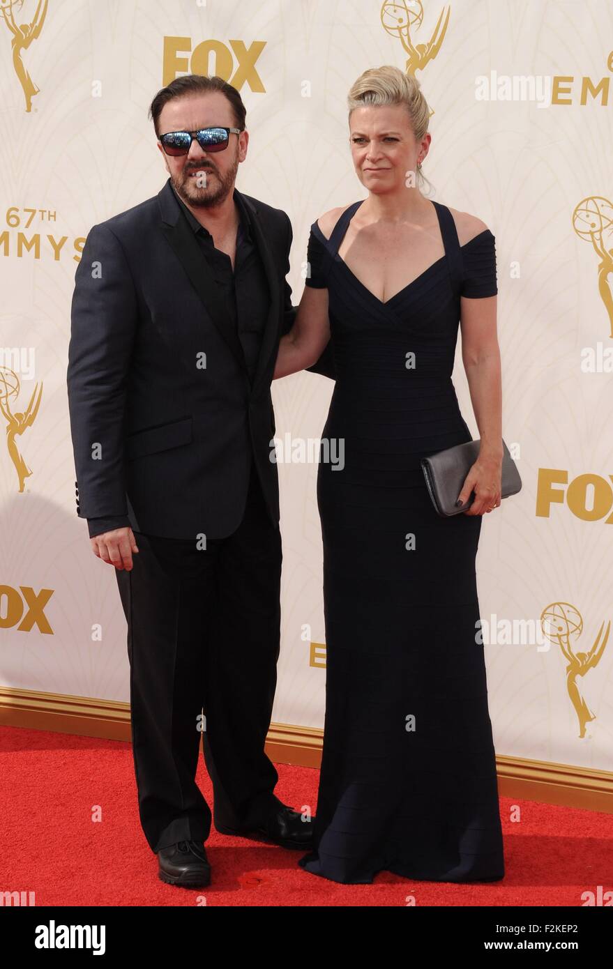 Los Angeles, CA, USA. 20th Sep, 2015. Jane Fallon, Ricky Gervais at ...