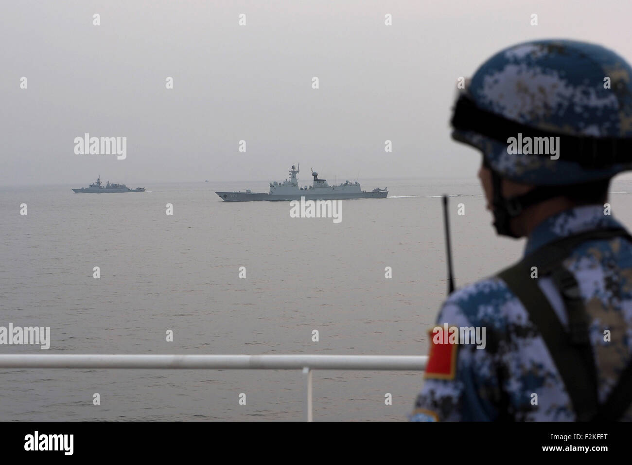 Strait Of Malacca. 20th Sep, 2015. The naval ships arrive at the ...