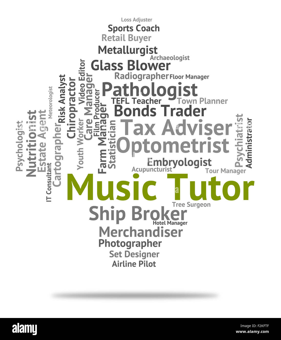 Music Tutor Meaning Sound Track And Word Stock Photo - Alamy