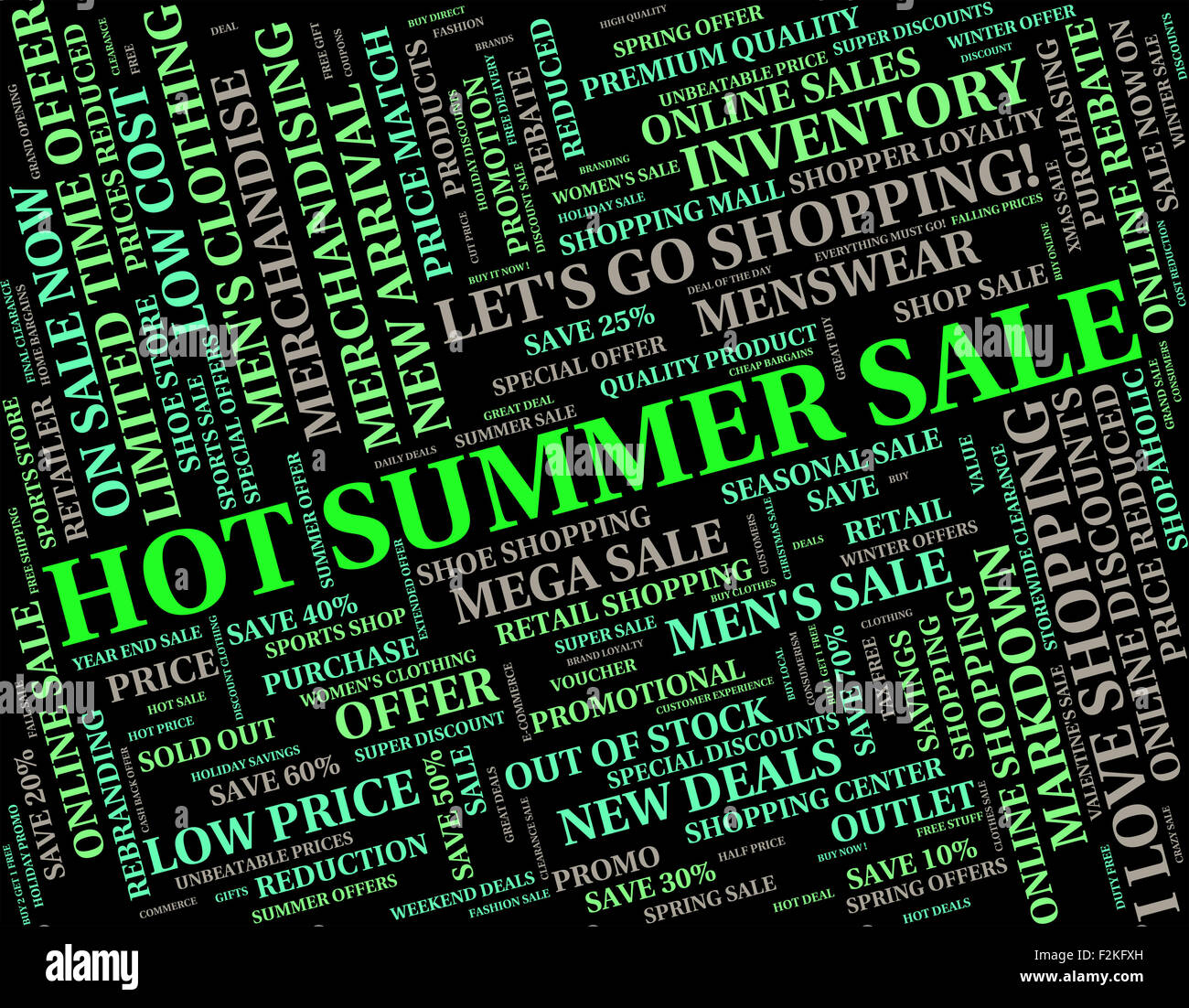 Hot Summer Sale Representing Cheap Retail And Warmth Stock Photo - Alamy