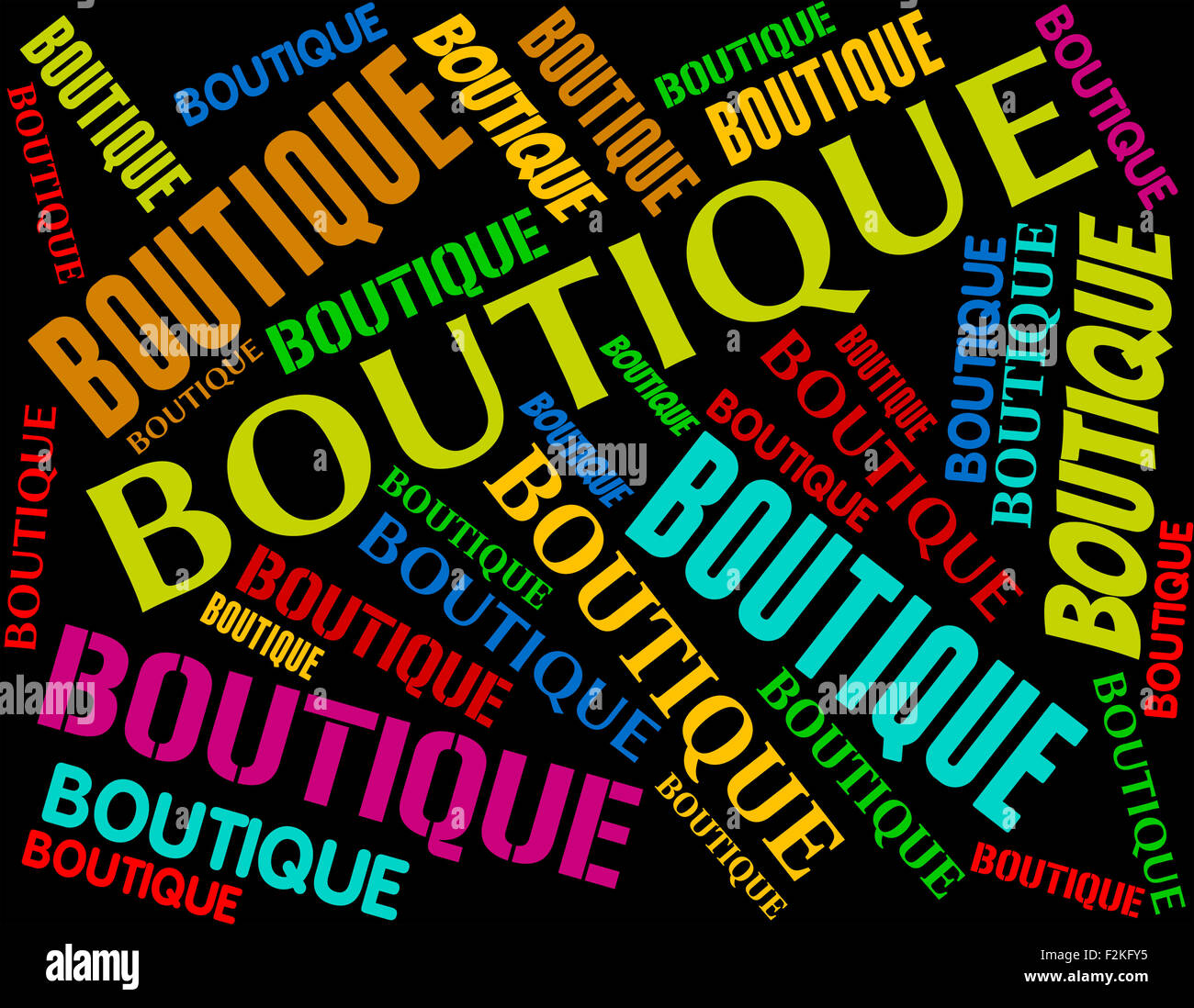 Boutique Word Indicating Retail Sales And Text Stock Photo - Alamy