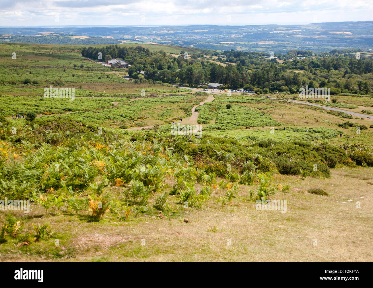 View to visitor centre from haytor hi-res stock photography and images ...