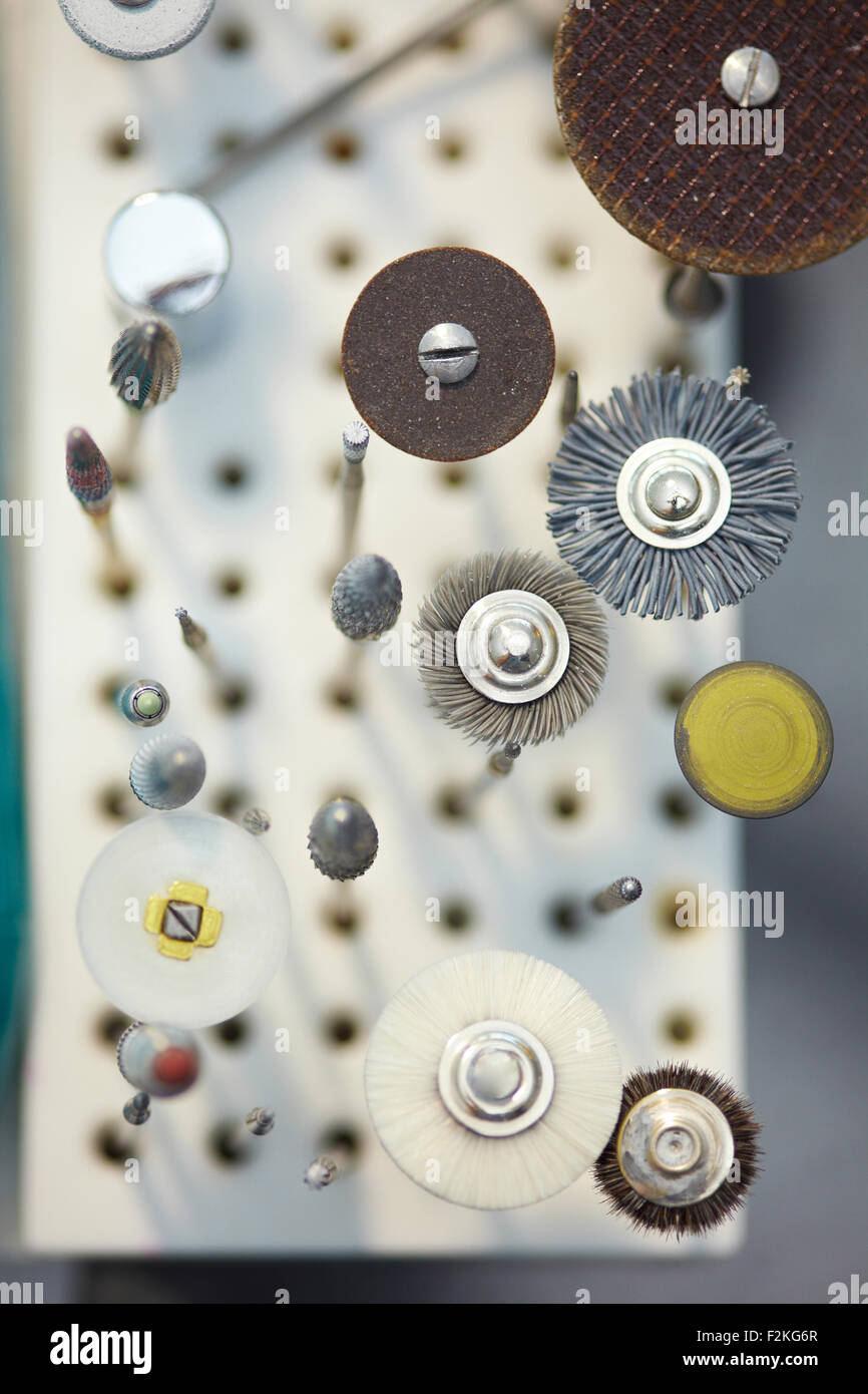 Burs and polishers and drills in a dental lab Stock Photo - Alamy