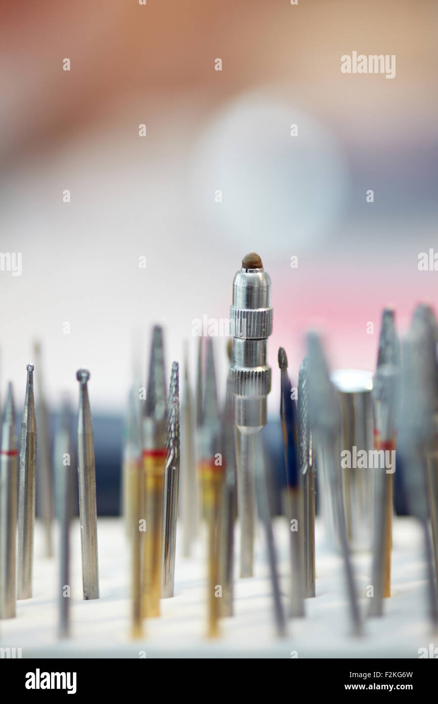 Burs and polishers and drills in a dental lab Stock Photo - Alamy