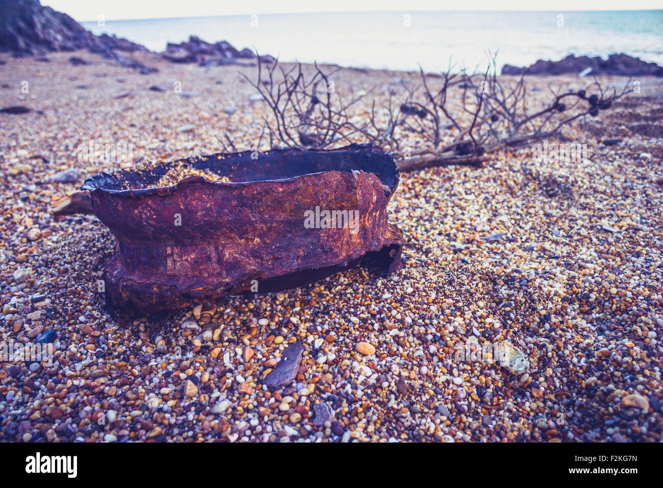 Metal structure on the beach hi-res stock photography and images - Alamy