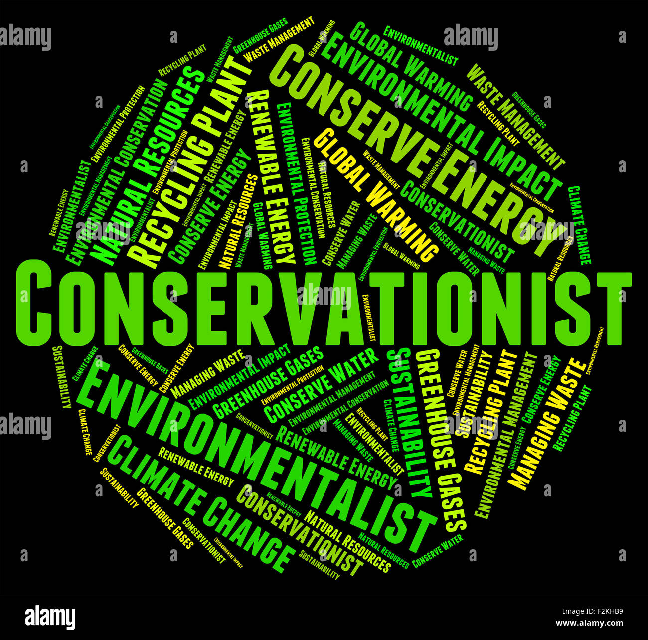 Conservationist Word Representing Save Words And Sustains Stock Photo ...