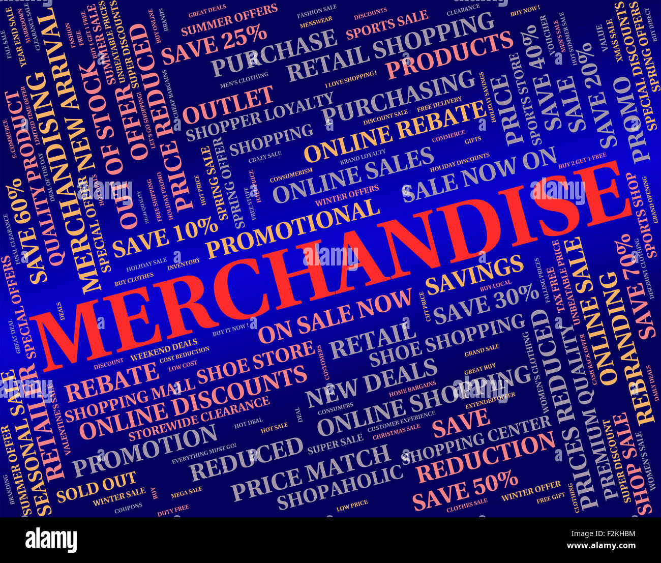 Merchandise Word Indicating Lines Retail And Store Stock Photo - Alamy
