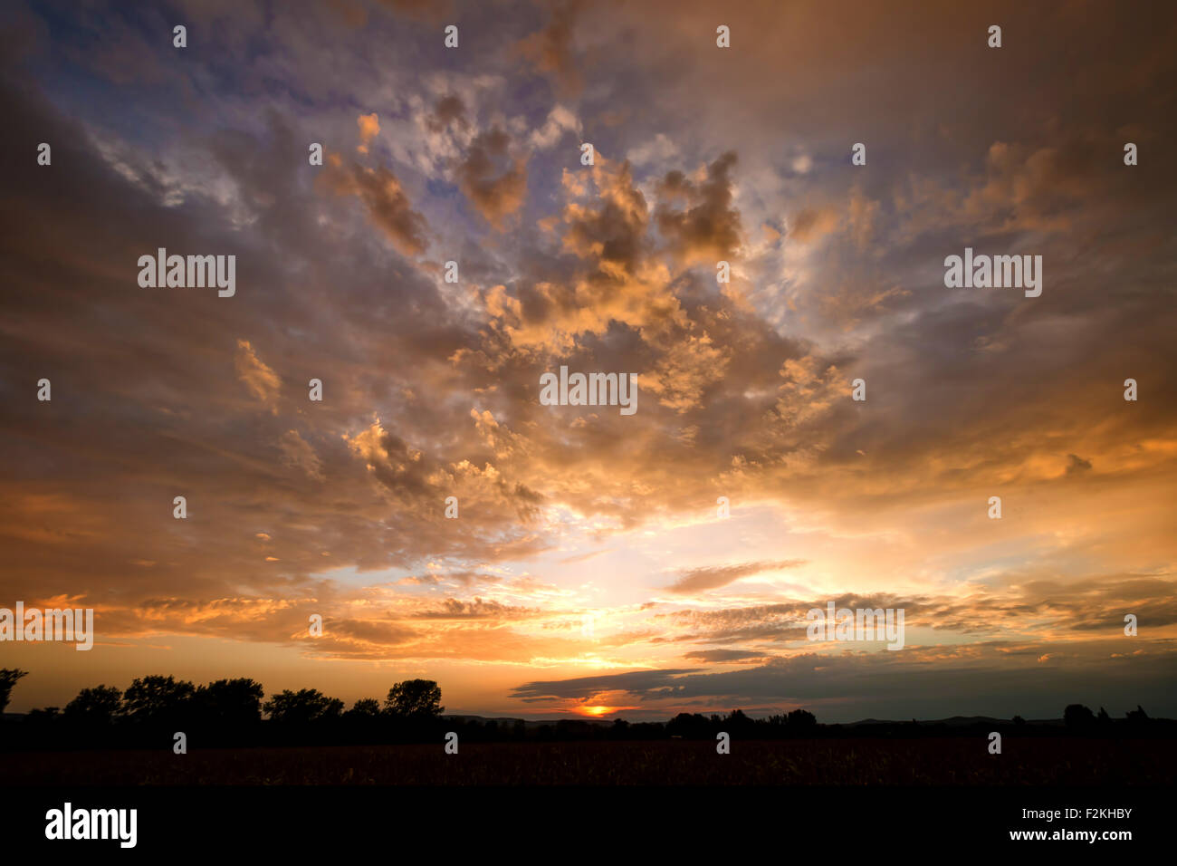 Beautiful sunset landscape Stock Photo - Alamy