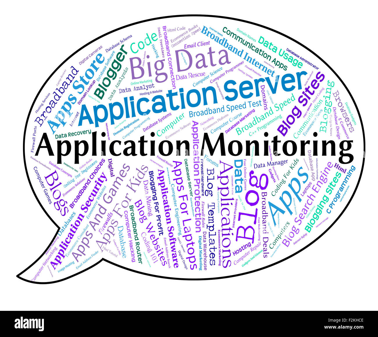 Application Monitoring Representing Monitors Word And Observer Stock ...